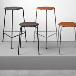 Fritz Hansen High Dot Stool Walnut