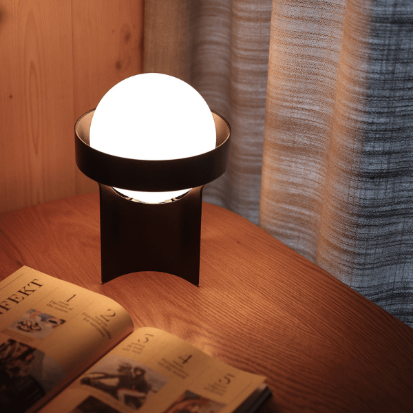 Tala Loop Table Lamp Large Dark Gray with Sphere IV