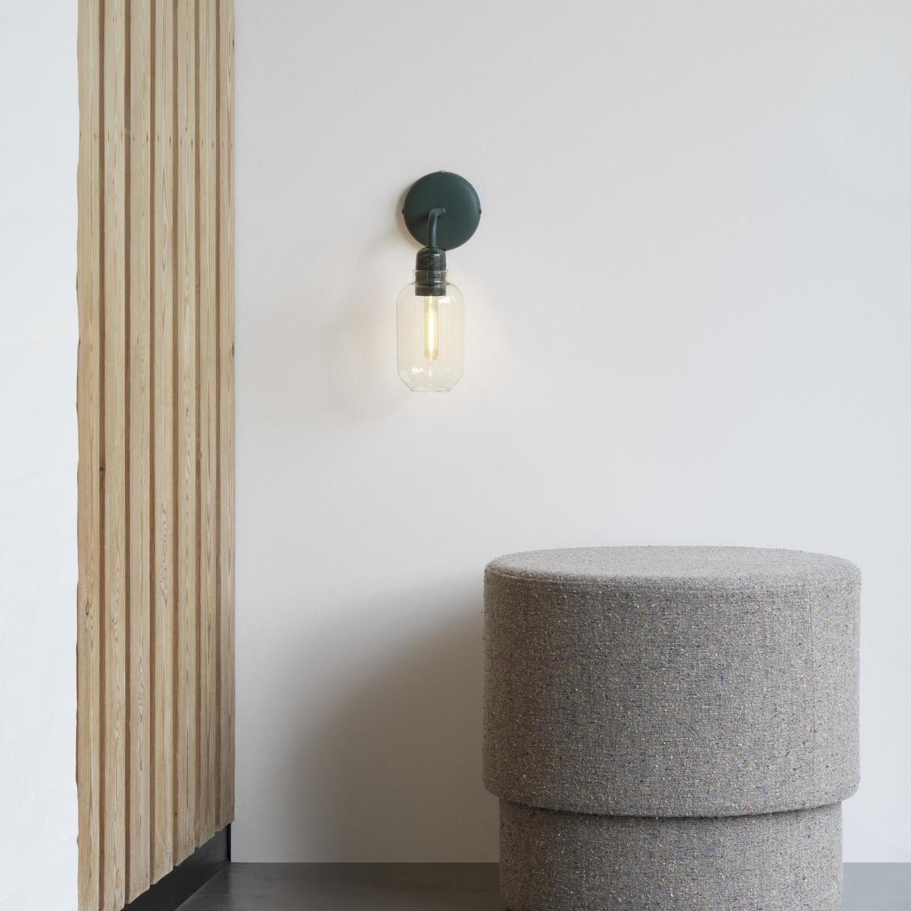 Amp Wall lamp Smoke/black From Normann Copenhagen | AndLight