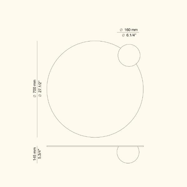 Estiluz Circ Wall Light w/mirror Large - Free Shipping!