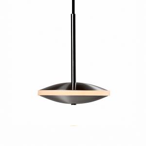 Chrona Dish 6 Horizontal Pendant in Brushed Steel from Graypants | AndLight