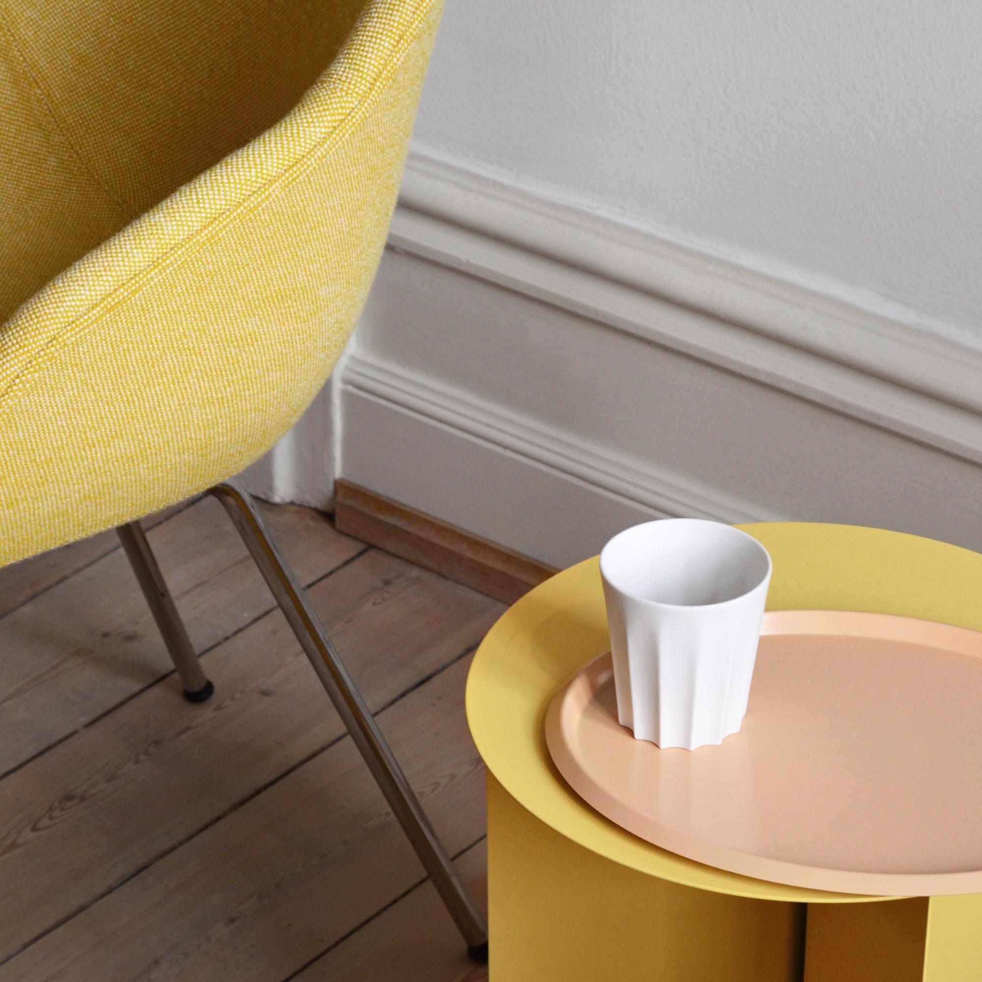 HAY Slit Coffee Table Round Ø35 Light Yellow