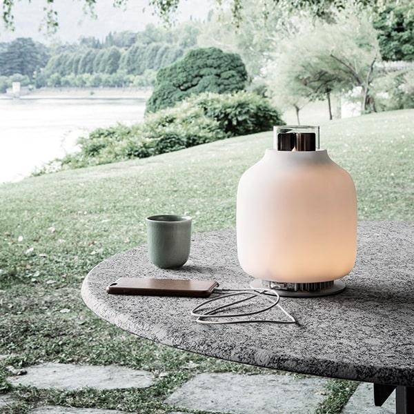 Candela Table Lamp White from Astep | AndLight