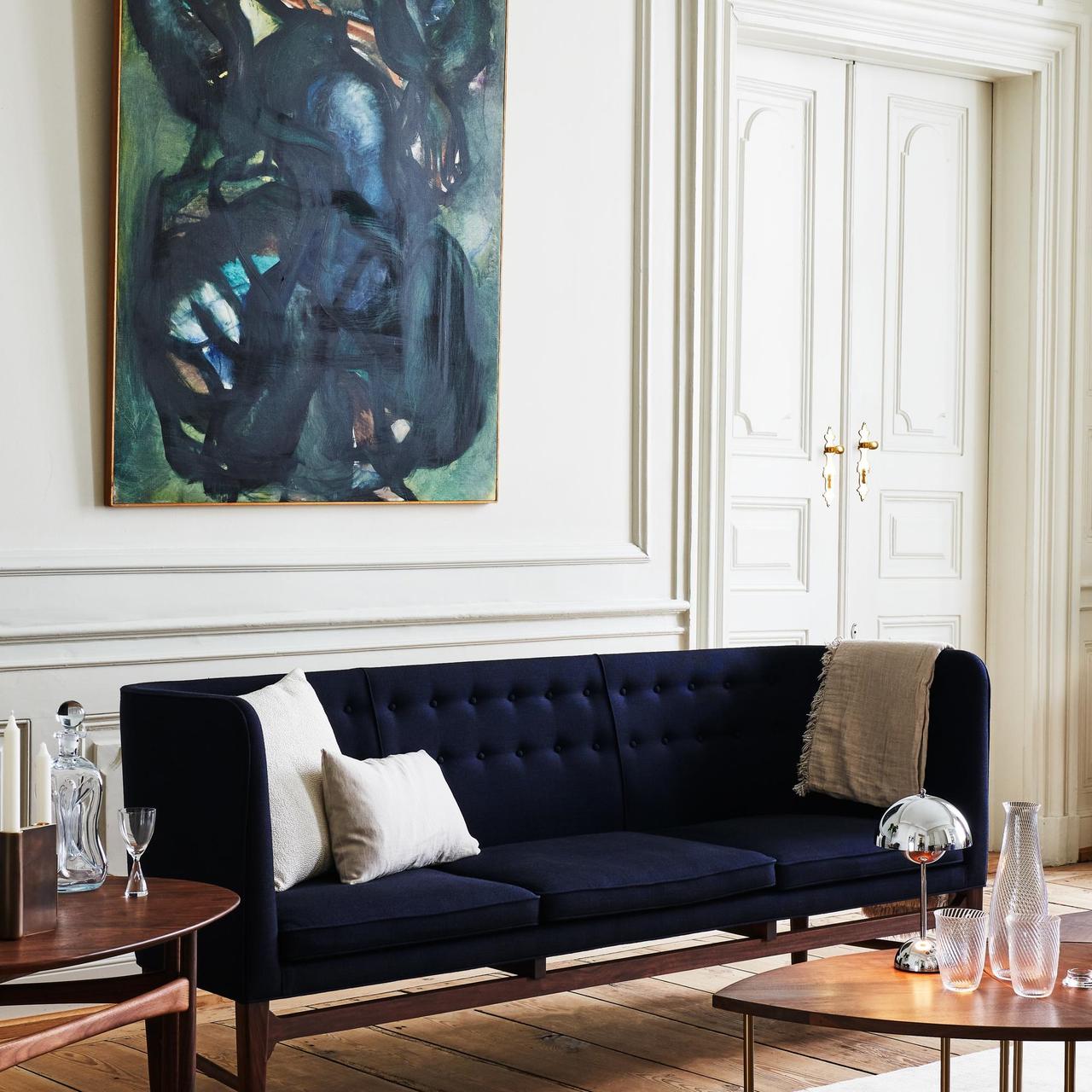 Flowerpot VP9 Table Lamp Transportable Chrome Plated