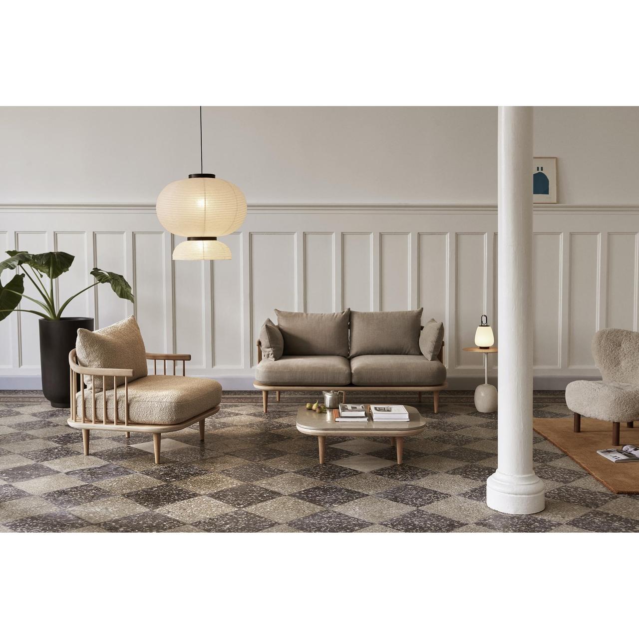 &Tradition Fly SC1 Fauteuil Hot Madison 094/Wit Geolied Eiken