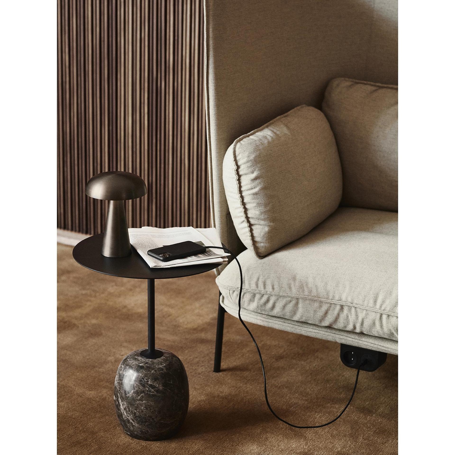 &Tradition Lato LN8 Coffee Table Warm Black/ Emparador Marble