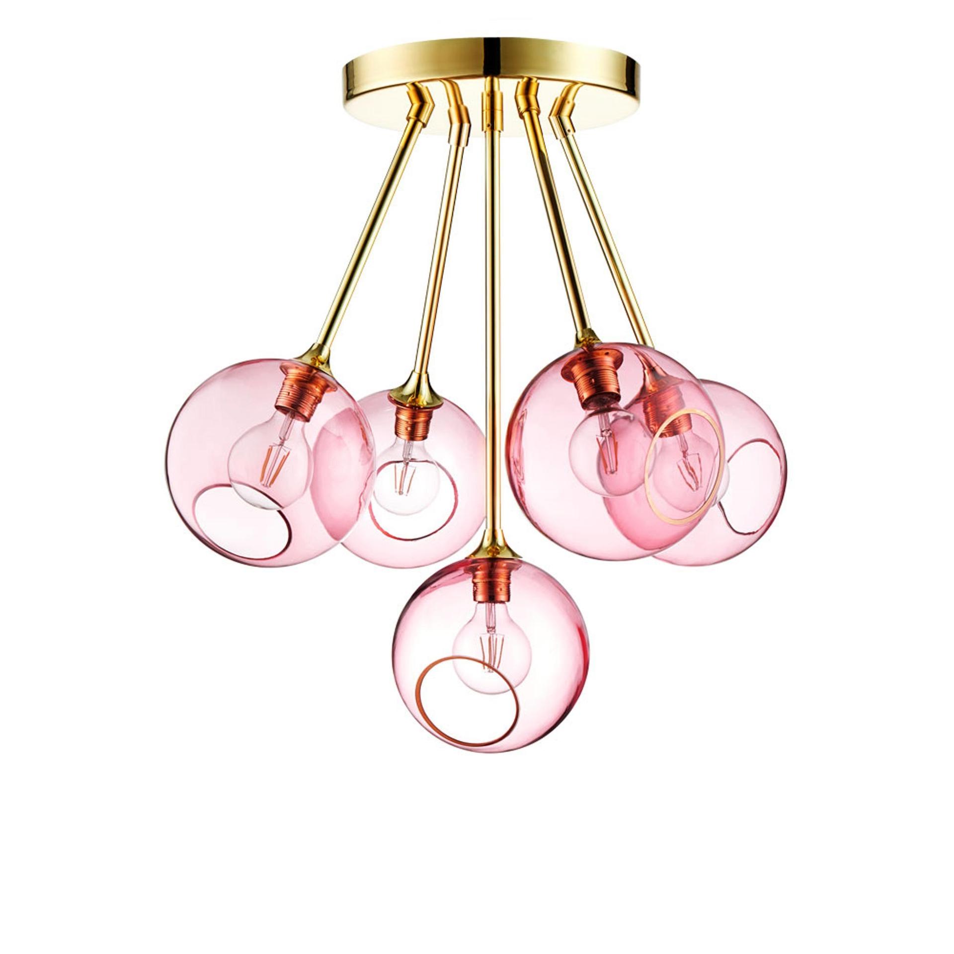 Design by Us Ballroom Molecule Ceiling Light Pink & Guld | AndLight