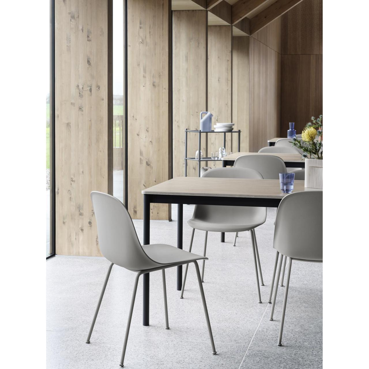 Muuto Fiber Dining Table Chair w. Tube Base White