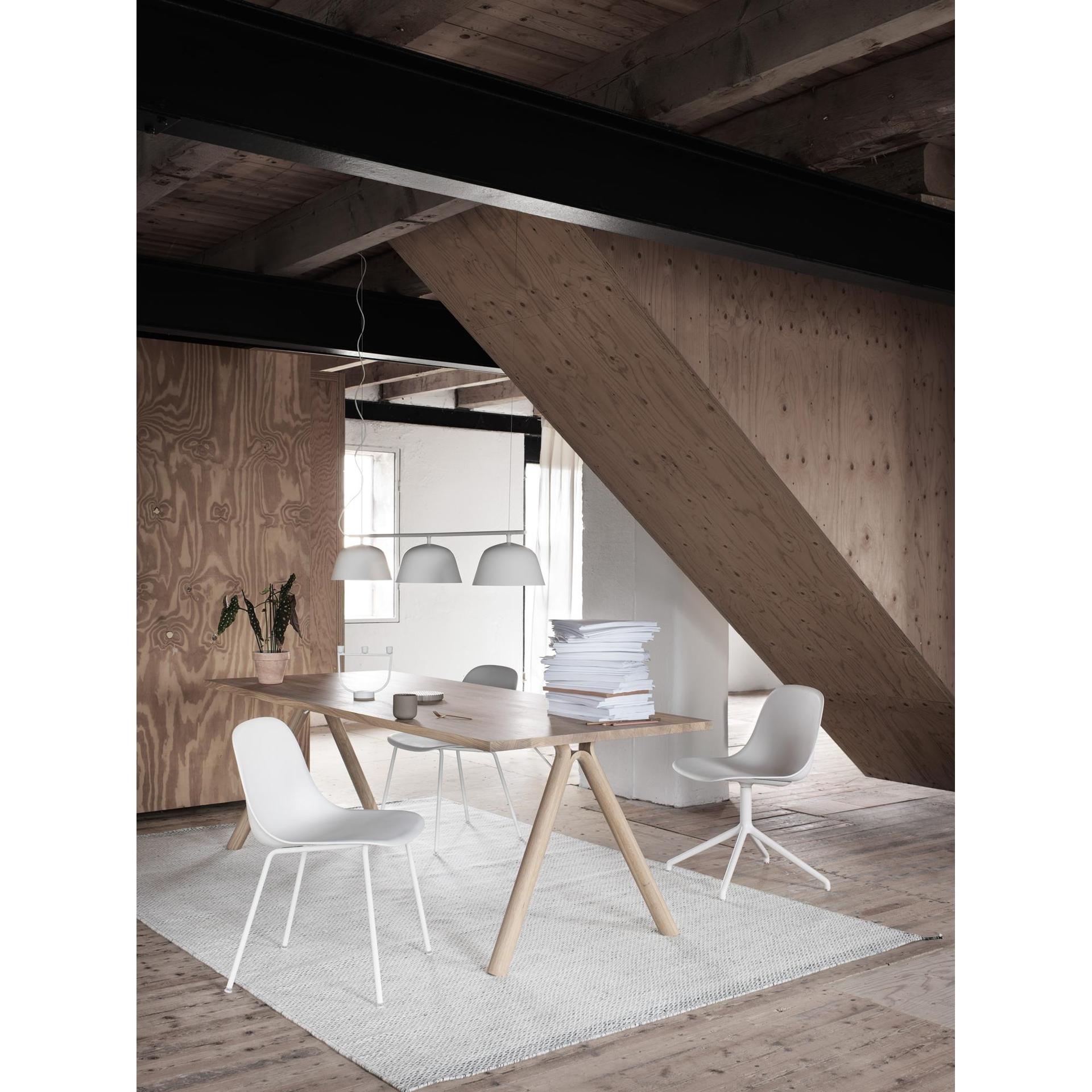 Muuto Fiber Dining Table Chair w. Tube Base White