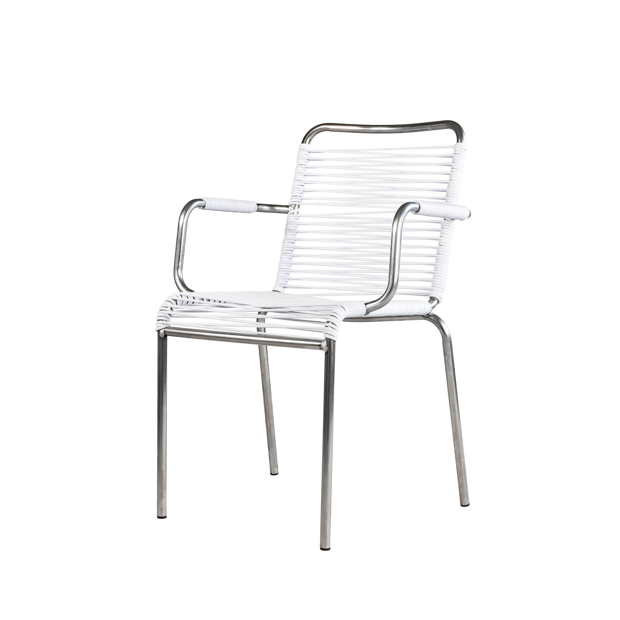 Fiam Mya Spaghetti Dining Chair with Armrest White