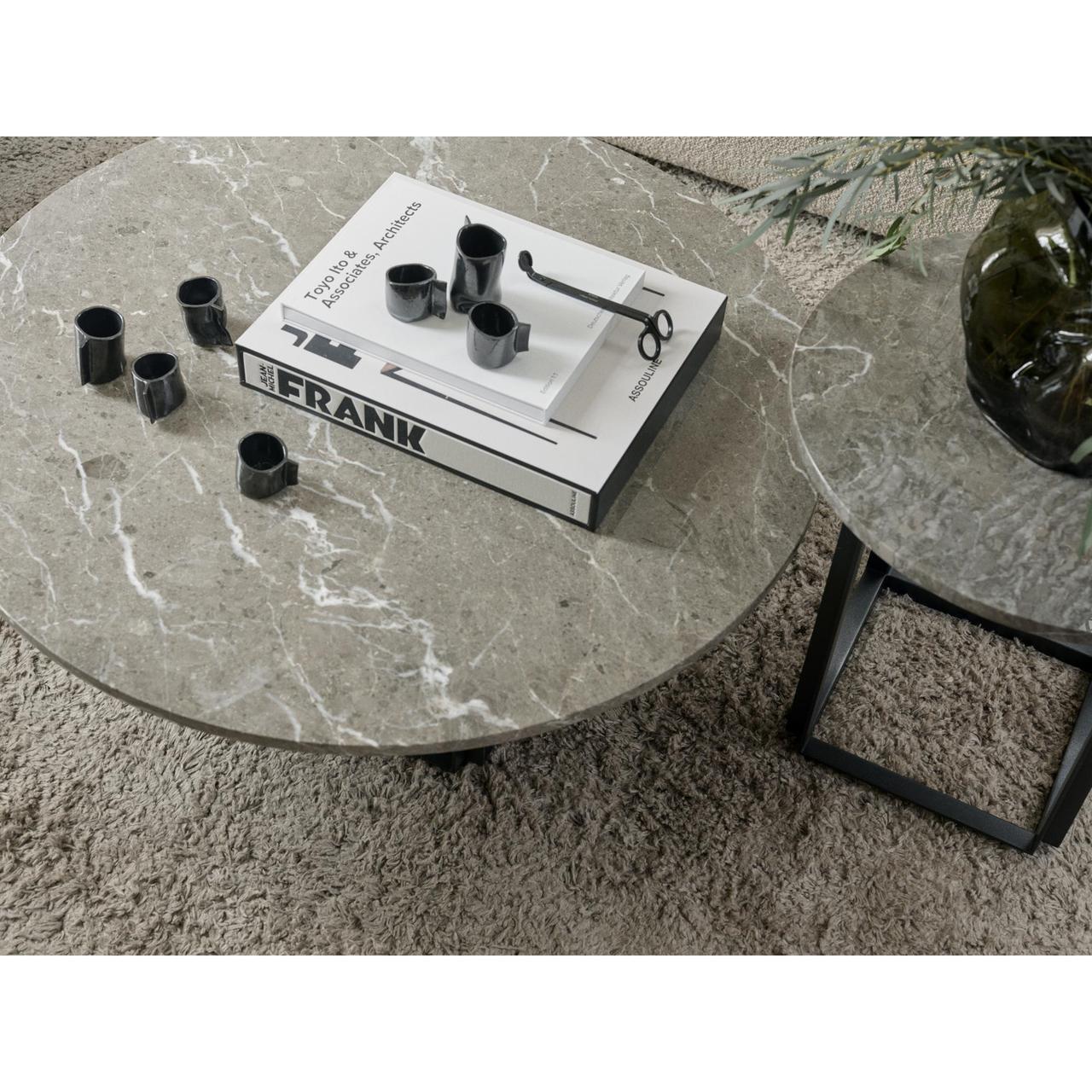 Florence Coffee Table Ø90 Gray Gris du Marais Marble From New Works ...