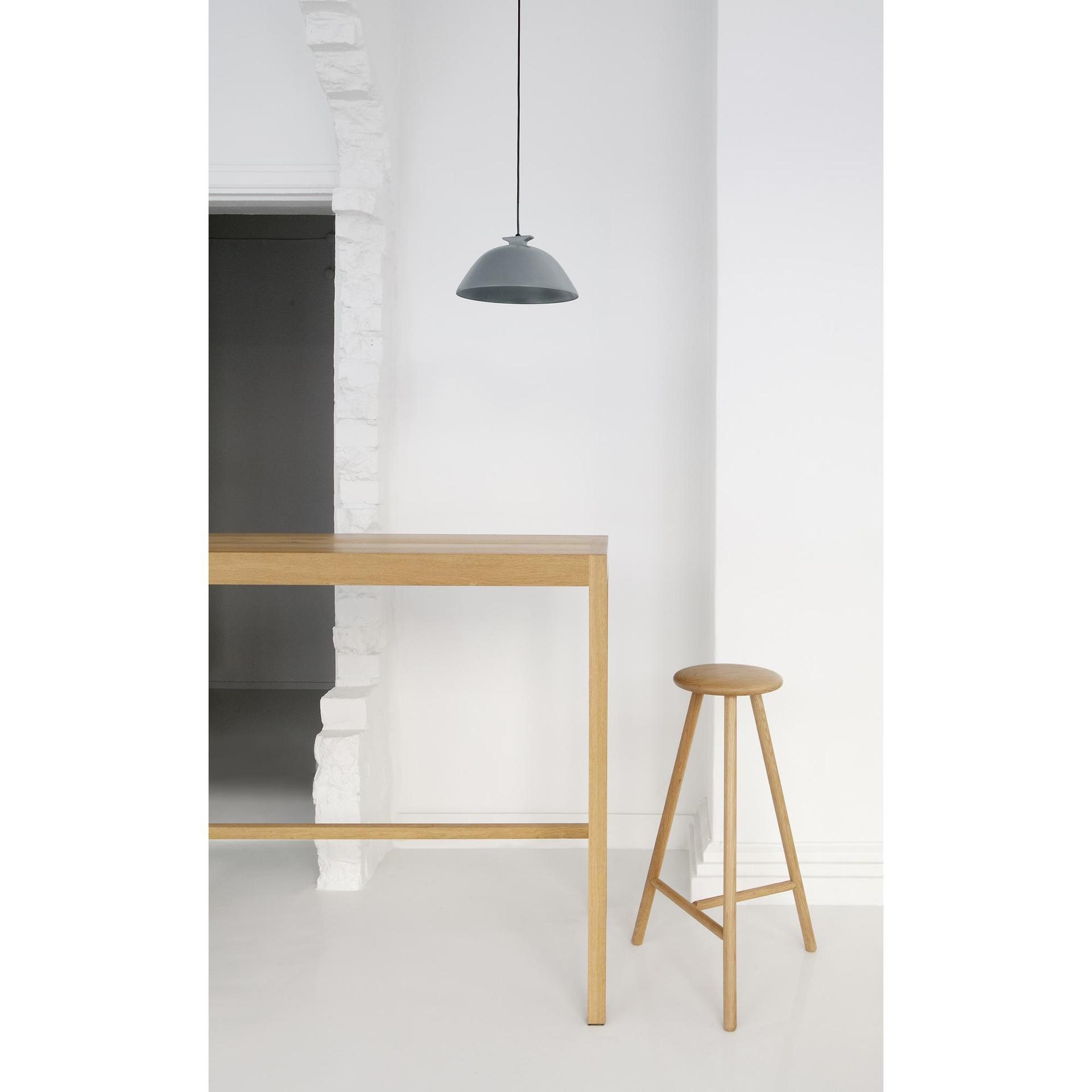 Nikari Linea Collection Perch High Bar Stool Black Stained Oak