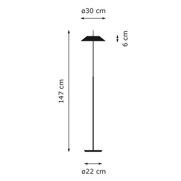 Vibia Mayfair Floor Lamp Matt Gold | AndLight